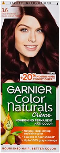 Garnier Color Naturals Permanent Crème Hair Color - 3.6 Deep Red Brown ...
