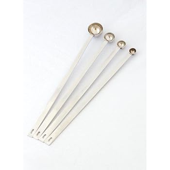 Amazon.com: Long Handle Wooden Measuring Spoons by utensi, Set of 4 ...
