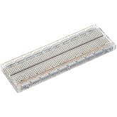 MEXBIT 2pcs Paquete 2 Protoboard Blanco 830 Puntos Transparente ...