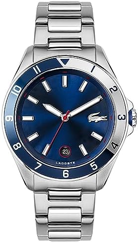 سعر لاكوست ساعة للرجال بحركة كوارتز وعرض انالوج وسوار ستانلس ستيل فضي ...