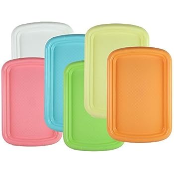 Amazon.com | White Rectangle Dinner Plate, Plastic, Pack of 10: Dinner ...