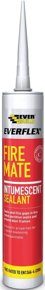 Everbuild FIREMATEGY Fire Mate Sealant Intumescent Acrylic, Grey, 295ml ...