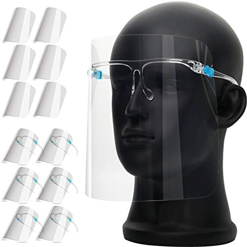 Face Shields with Glasses Frame Set for Men and Women to Protect Eyes ...