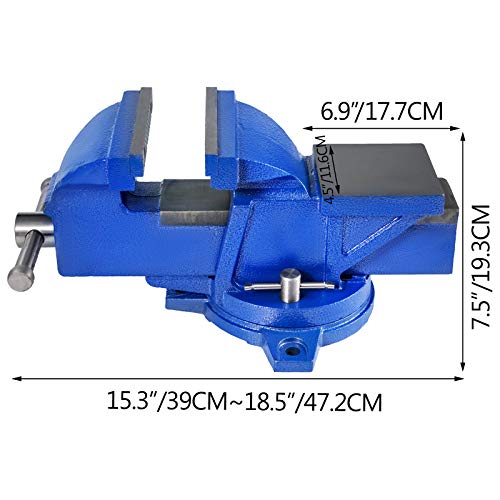 Stretchy Wide Waistband 6 Inch Bench Vise With Swivel Base - Heavy Duty ...