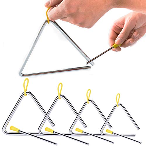 5 Pack Musical Triangle Instrument Set 4 5 6 7 8 inch - Buytra Music ...