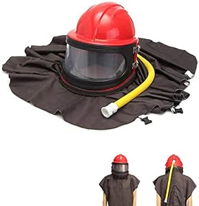 Air Supplied Safety Sandblast Helmet ABS Helmet Sandblasting Hood ...