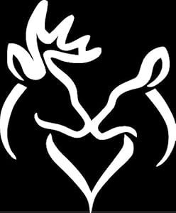 Amazon.com: Deer Heart Hunting Buck Vinyl Decal Sticker Browning Truck ...