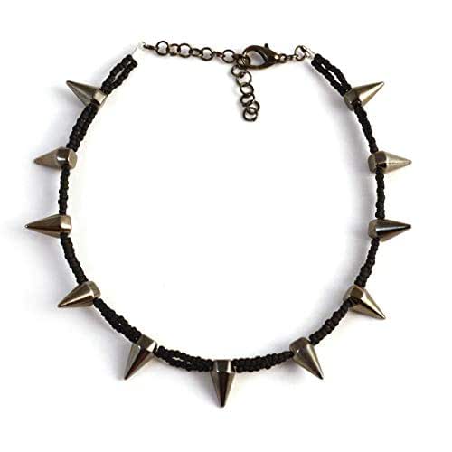 Amazon.com: Choker Spike Collar Gothic Alternative Punk Rocker Metal ...