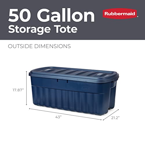 Rubbermaid Roughneck️ Storage Totes 50 Gal, Large Durable Stackable ...