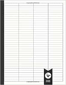 4 Column Notebook: Medium Ruled 4 Column Template | 8.5" x 11" | 110 ...