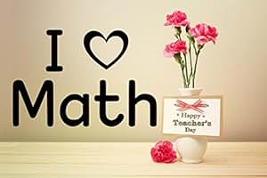 Amazon.com: I Love Math Classroom Decorative Wall Decal Sticker 6.5" H ...
