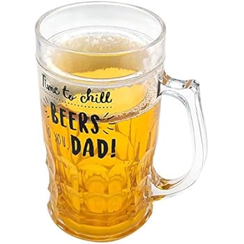 Amazon.com | Fake Beer Mug 450ml Creative Double Mezzanine Double-layer ...