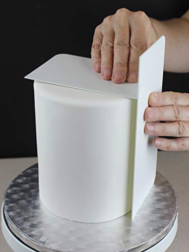 PME Tall Cake Plain Edge Plastic Side Scraper 10 X 9.3 Inces, White ...