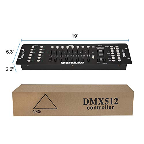 DMX Controller, WorldLite 192CH DMX Console, Premium DMX512 Lighting Controller for Stage & DJ ...