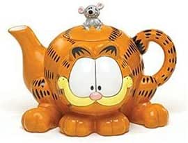 Amazon.com | Teapot Garfield - Hand-painted Raised Ceramic - 29 Oz: Teapots