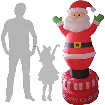 Amazon.com: Electric Rotating 6 Foot Christmas Inflatables Santa Claus ...