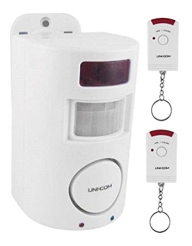 Remote Control PIR Movement Sensor Alarm with Two Remotes. Battery ...