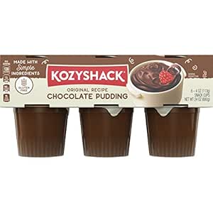 Kozy Shack Chocolate Pudding Multi-pack, 4 oz, 6 ct: Amazon.com ...