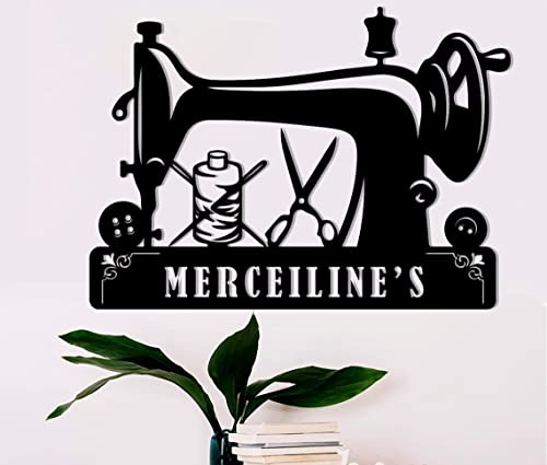 Personalized Sewing Sign Custom Sewing Room Sign Sewing Metal Wall Art ...