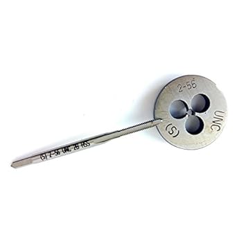 2-56 Tap and Die Set, UNC Machine Thread Tap and UNC Round Thread Die ...
