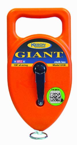 Keson G130 Giant Chalk Line Reel, 24-Ounce Chalk Capacity, 130-Foot ...