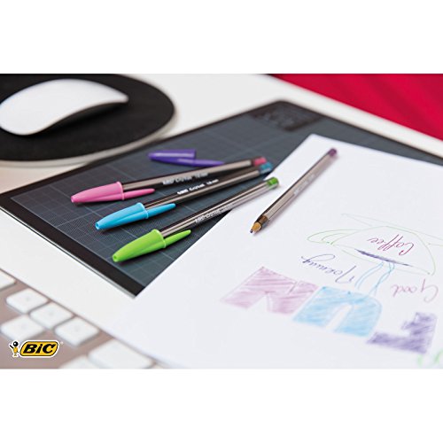 Bic Cristal Multi Colour Ballpoint Pens, Assorted Colors Every-day Biro ...