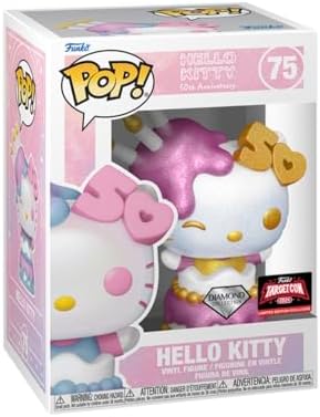 Funko Pop! Sanrio: Hello Kitty 50th - Hello Kitty in Cake (DGLT)(Exc), Collectable Vinyl Figure ...