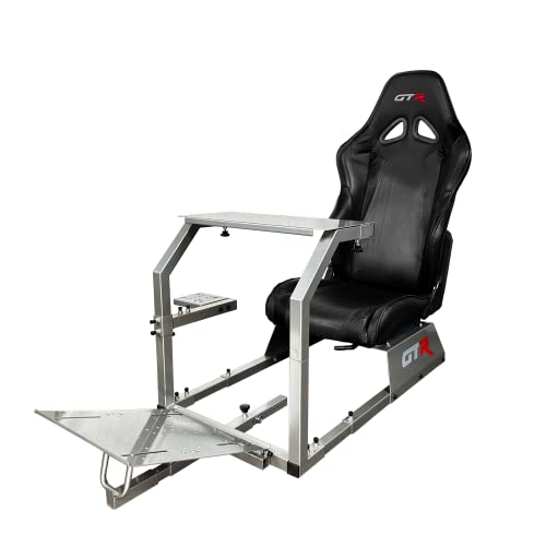 GTR Simulator GTA Model Silver Frame with Adjustable Black Leatherette ...
