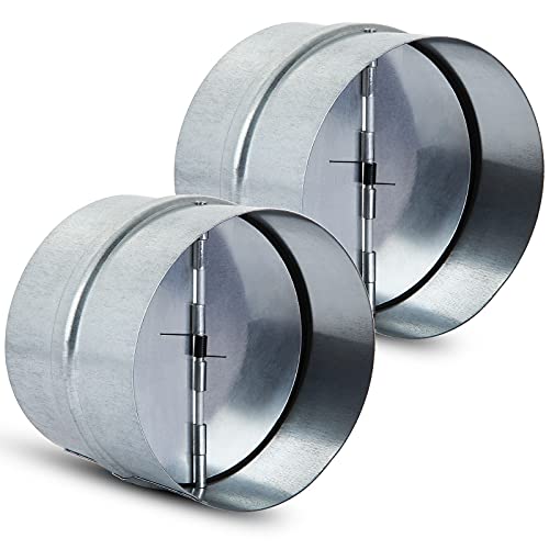 MIVIDE 2Pack 4 inch Backdraft Damper Duct, One Way Airflow Ducting ...