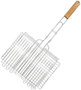 Amazon.com : Coleman Deluxe Broiler Basket with Wood Handle : Campfire ...