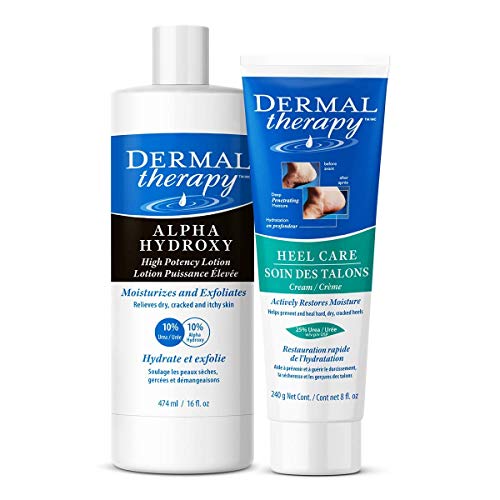 Dermal Therapy Alpha Hydroxy High Potency Lotion & 8oz Heel Care Cream ...