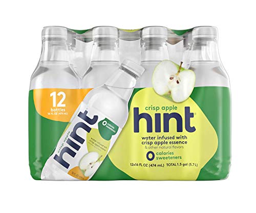 Hint Water Variety Pack and Hint Water Crisp Apple (Pack of 24), 3 Bottles Each of: Blackberry ...
