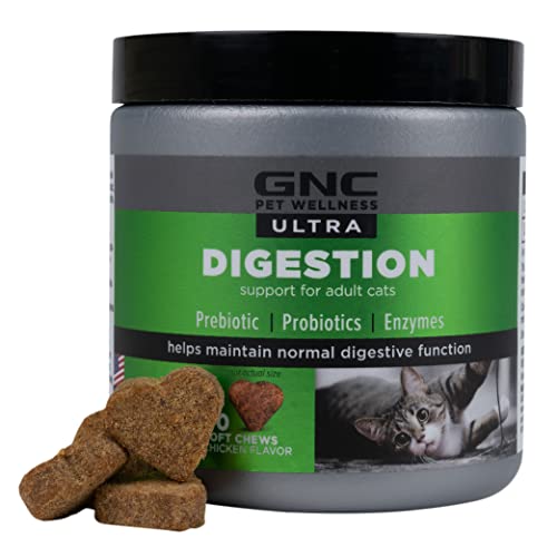 GNC Pets ULTRA Digestion Soft Chews, Cats, Chicken Flavor. 60-ct in an ...