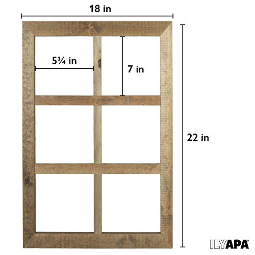 Ilyapa Window Frame Wall Decor 2 Pack - Large 18x22 Inch Rustic ...