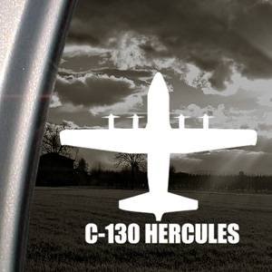 Amazon.com: C-130 HERCULES White Decal Sticker Military Soldier Art Car ...
