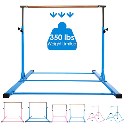 Dai&F Gymnastics Bar for Kids, Adjustable Height 3'-5' Junior ...