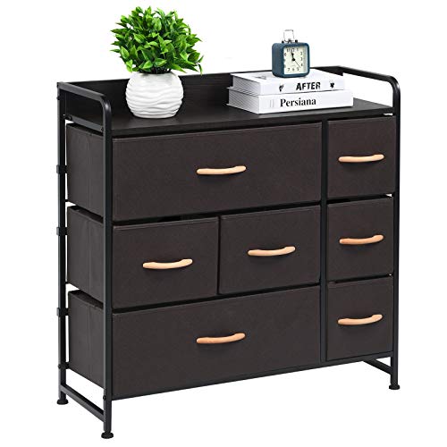 7 Drawer Dresser 3-Tier Storage Organizer Tower Unit for Bedroom ...