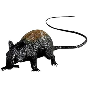 Amazon.com: 13cm Rubber Stretchy Rat With Long Tail - Halloween ...