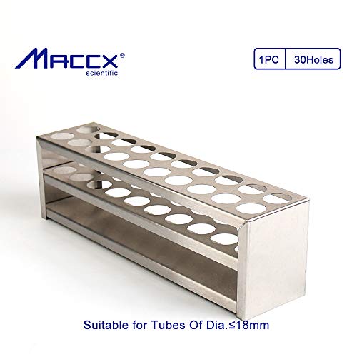 Maccx Tube Rack, Stainless Steel Material, 30Holes(3×10), Suitable For ...