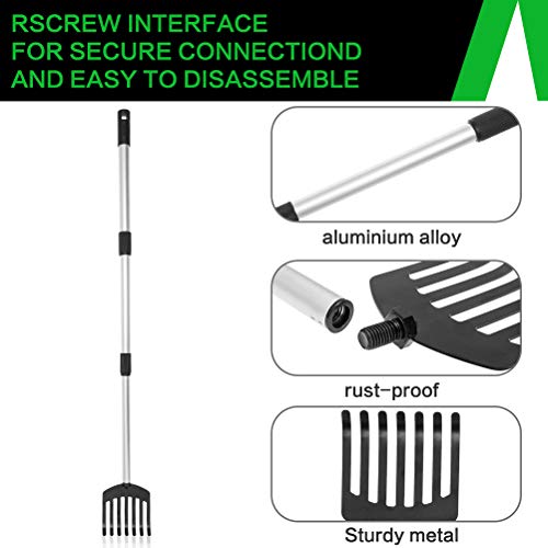 KOOLTAIL Metal Dog Pooper Scooper - Poop Scoop Aluminum Alloy Rake ...
