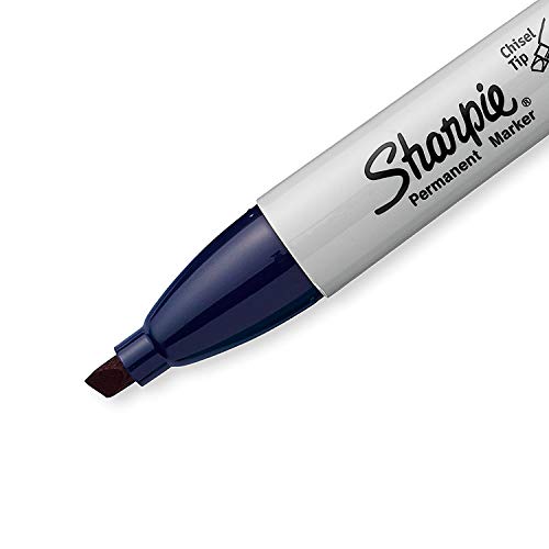 Sharpie Permanent Marker, Chisel Tip, Navy Blue, 3-Count | Pricepulse
