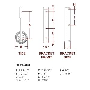 Boat Launching Wheels, Flip Up, Removable for Dinghy, Canoe, Other ...