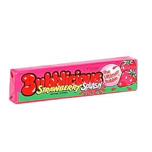 Amazon.com : Bubblicious Strawberry Splash Bubble Gum, 5-Piece Packages ...