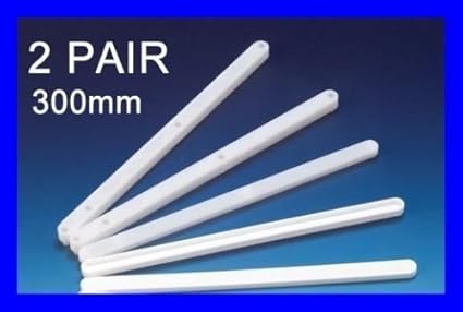 2 PAIRS of White Plastic Drawer Runners for 300mm Drawers: Amazon.co.uk ...