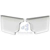 Rainware Supply 5-Inch Aluminum End Caps for K Style Gutters (1 Pair ...