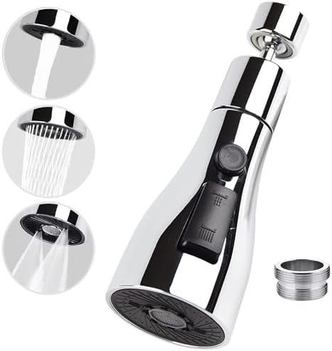 ROKTRY 360 Degree Movable Faucet Aerator Infinity 3 Mode Faucet Dual ...