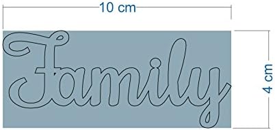 Wooden MDF Family Word Script for Family Tree Crafts (4cm x 10cm ...