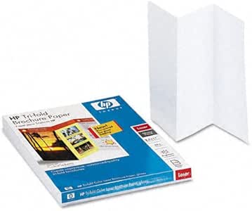 Amazon.com : HP : Tri-Fold Color Laser Brochure Paper, Glossy, 8-1/2 x ...
