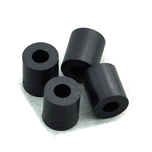 100PCS 7mm Black Nylon Round Spacer, OD 7mm, ID 3.2mm, Not Threaded ...