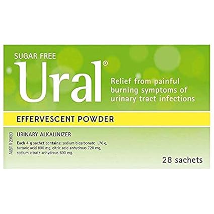 Buy Ural Effervescent Powder 4G * 28 Sachets Urinary Alkalinizer ...